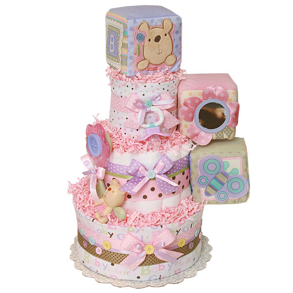 Little Buttons Bear Diaper Cake – Diaper Cakes Mall