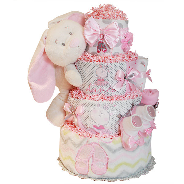 Dance Little Bunny Ballerina Diaper Cake – Diaper Cakes Mall