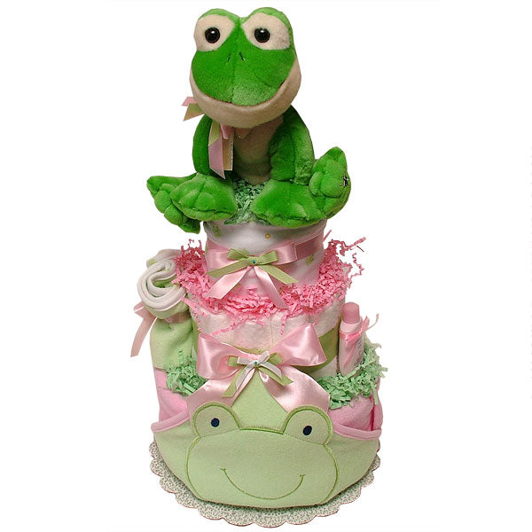 FROG Diaper Cake for a GIRL – Diaper Cakes Mall