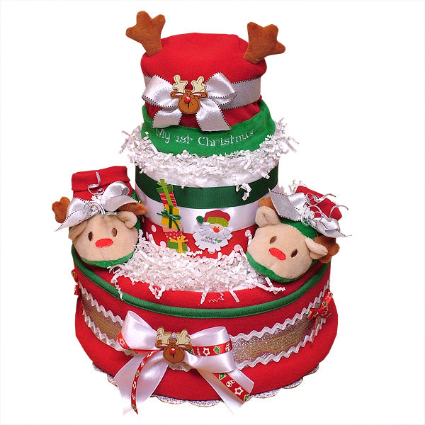 Rudolph the Red Nosed Reindeer Diaper Cake – Diaper Cakes Mall