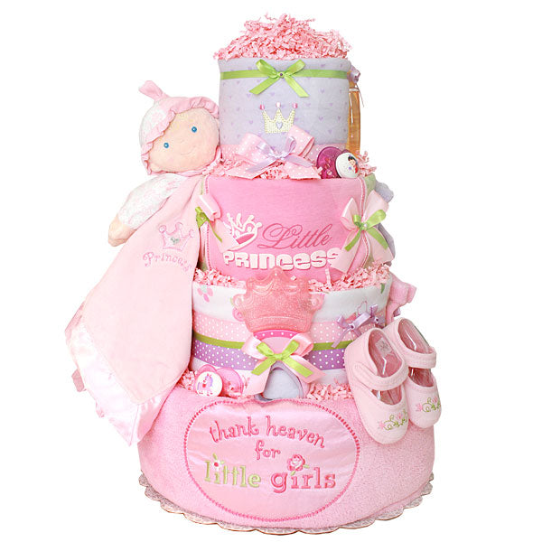 Thank Heaven Little Princess Diaper Cake – Diaper Cakes Mall