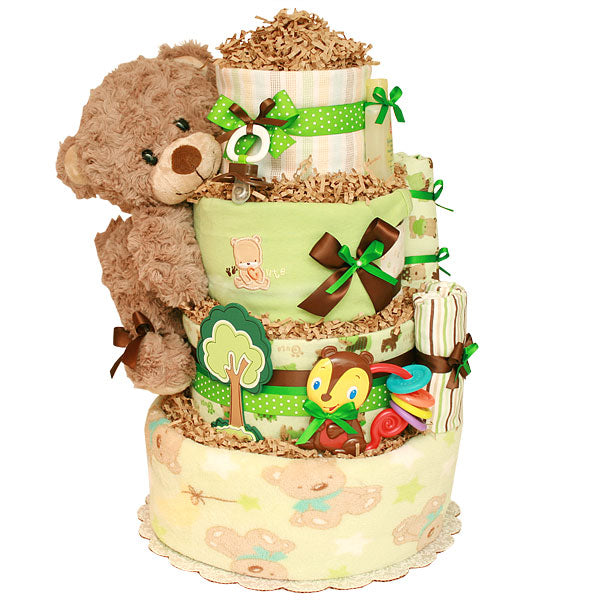 Cute Forest Bear Diaper Cake – Diaper Cakes Mall