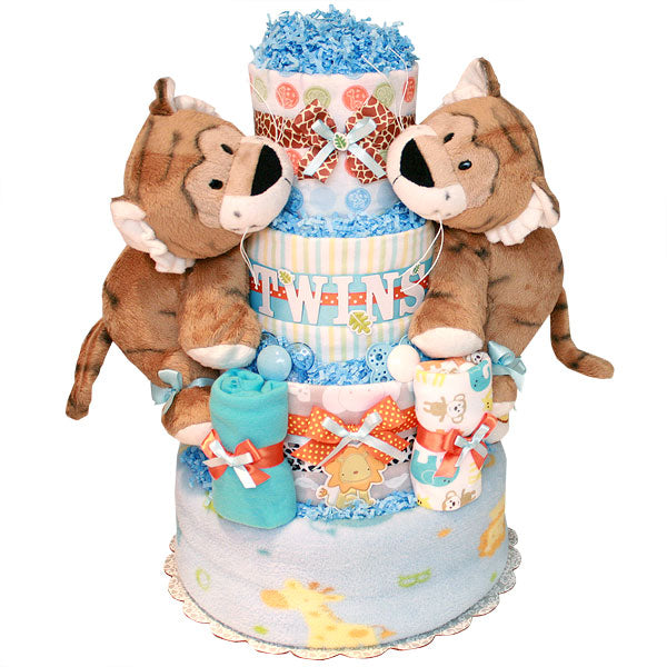 Tiger Twins Diaper Cake – Diaper Cakes Mall