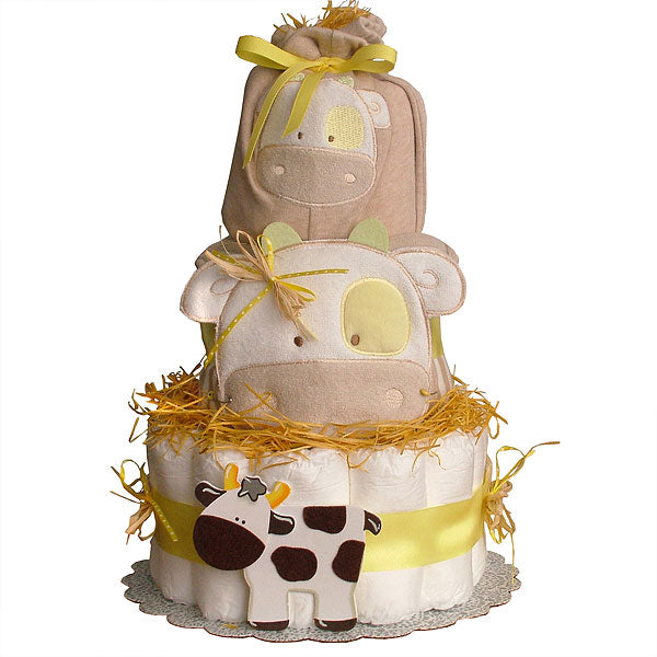 Funny Cow Diaper Cake – Diaper Cakes Mall